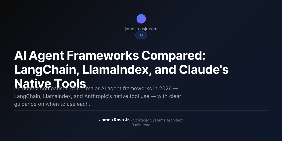 AI Agent Frameworks Compared: LangChain, LlamaIndex, and Claude's ...