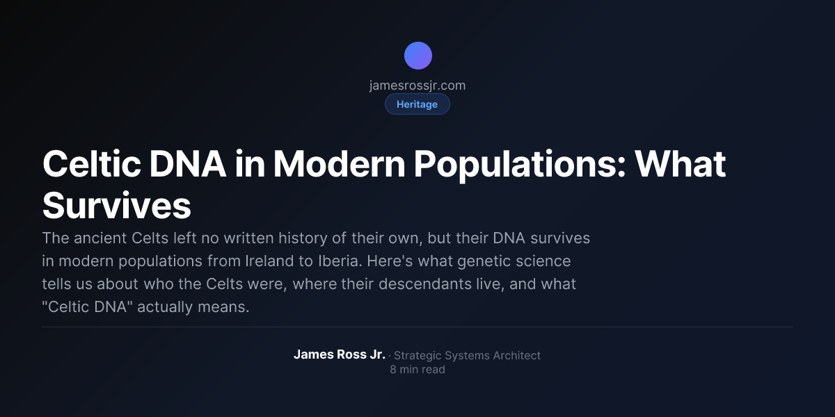 Celtic DNA in Modern Populations: What Survives | James Ross Jr.