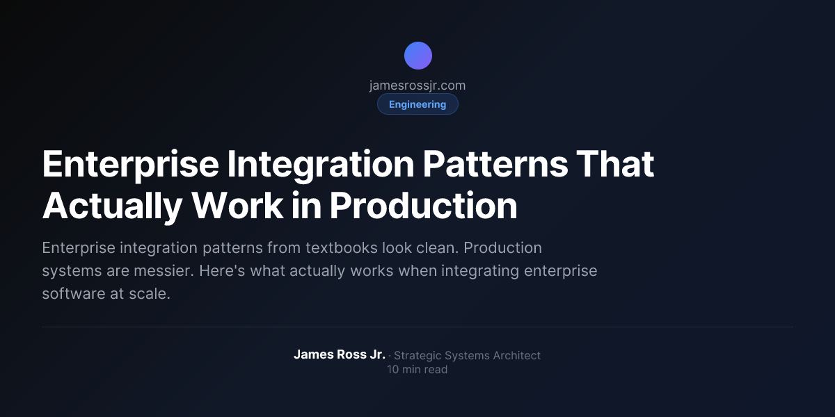 Enterprise Integration Patterns That Actually Work in Production ...