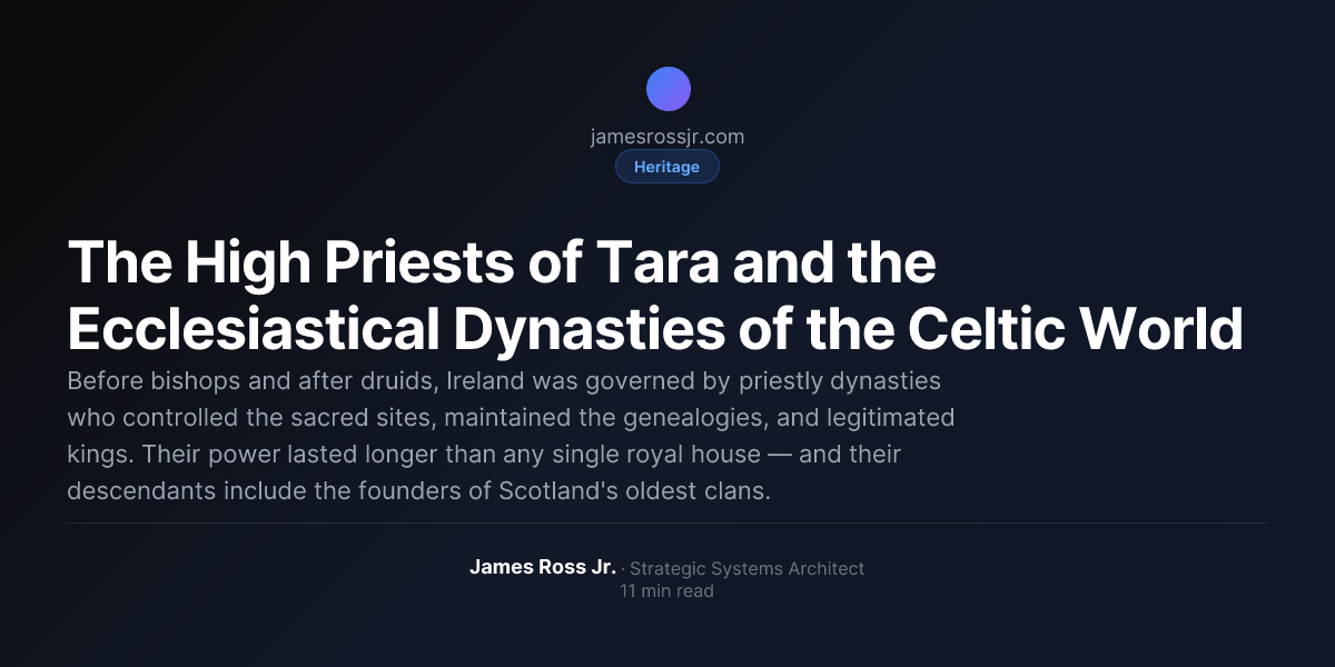 The High Priests of Tara and the Ecclesiastical Dynasties of the Celtic ...