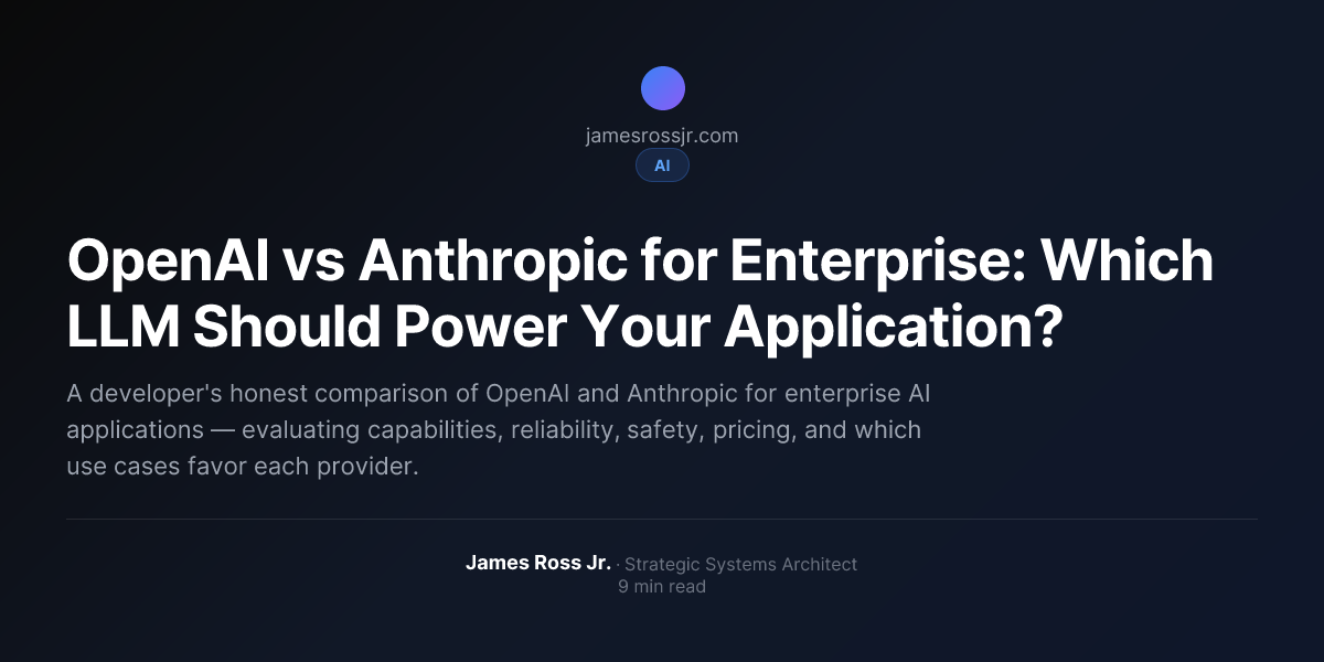 OpenAI vs Anthropic for Enterprise: Which LLM Should Power Your ...